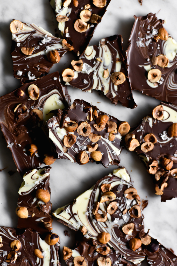 Marbled chocolate bark with Nutella - George Eats