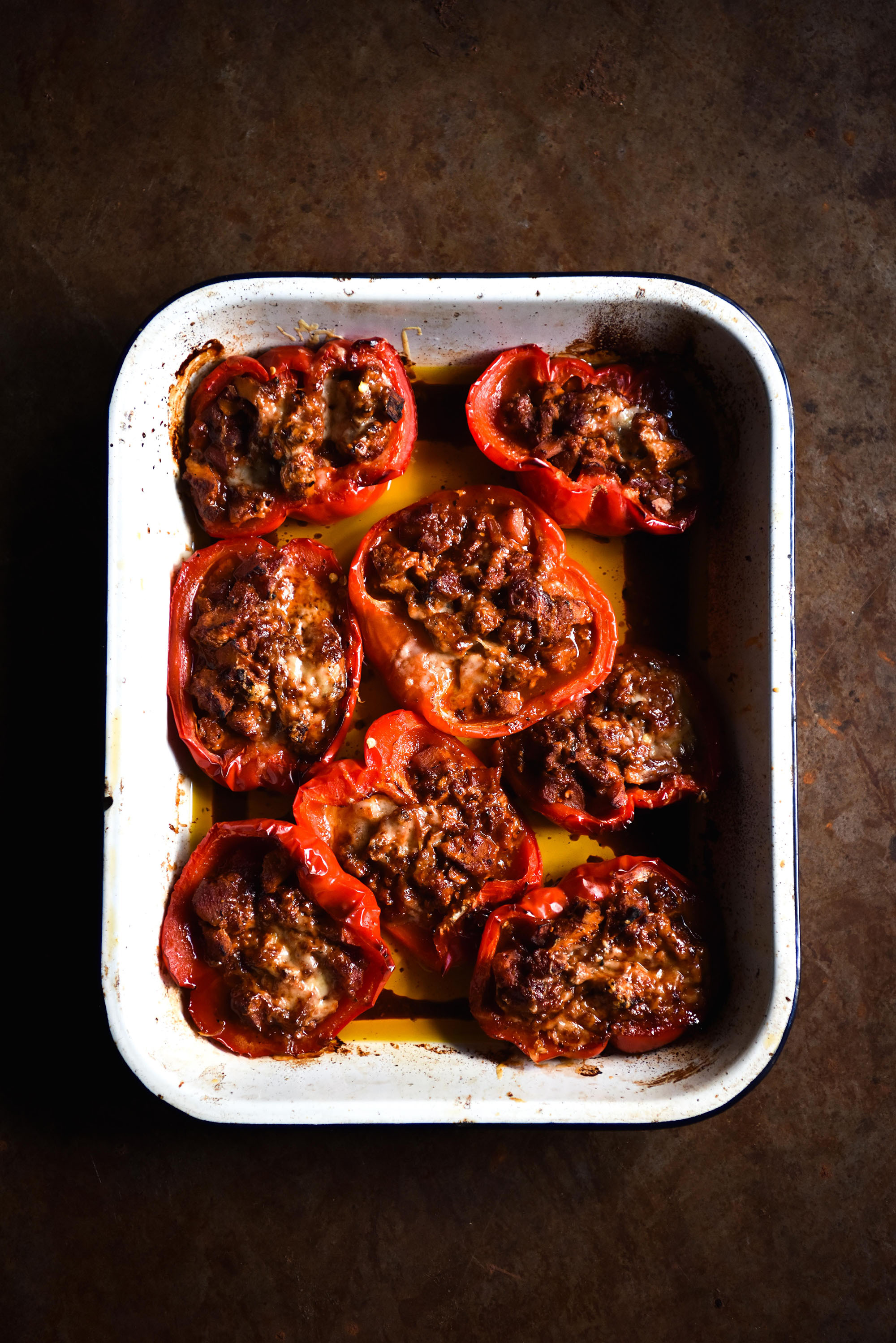 Vegetarian mince stuffed capsicums - George Eats