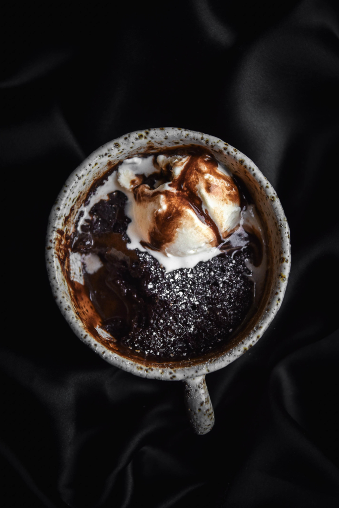 Refined-sugar-free chocolate mug-cake (gluten free, vegan) - George Eats