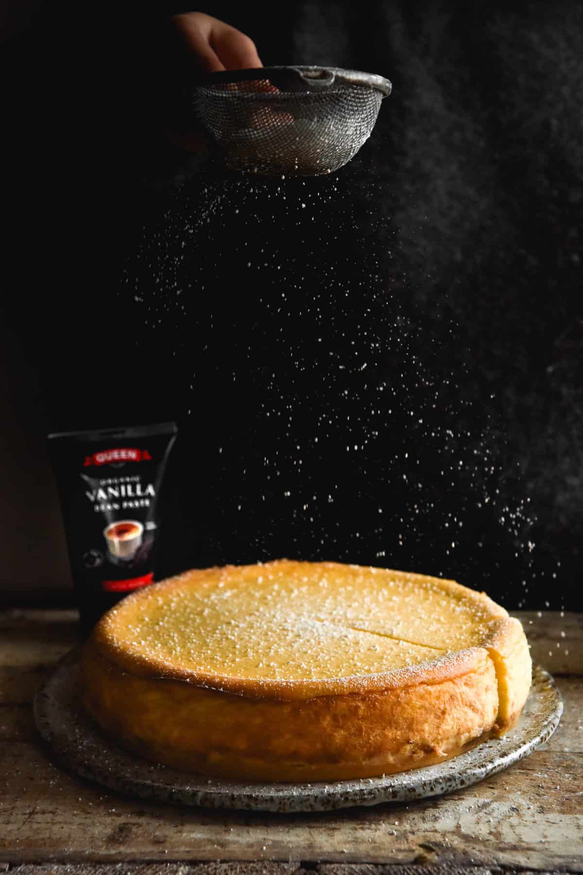 Lactose free vanilla cheesecake with gluten free shortbread base ...