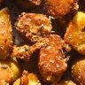 Roasted kipfler potatoes with parmesan herb crust - George Eats