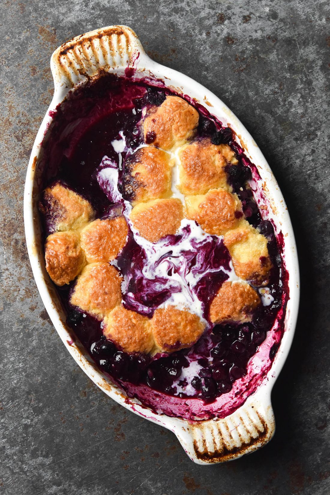Gluten free blueberry cobbler - George Eats