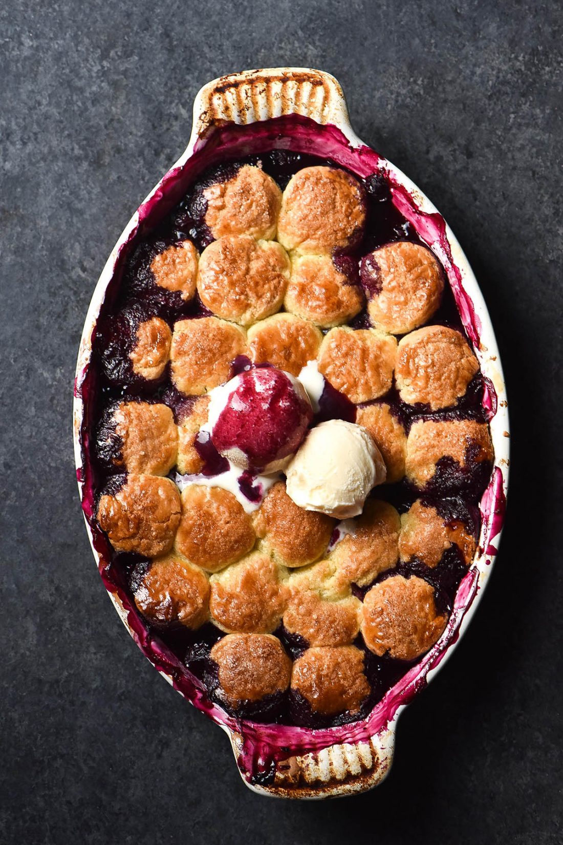 Gluten free blueberry cobbler - George Eats