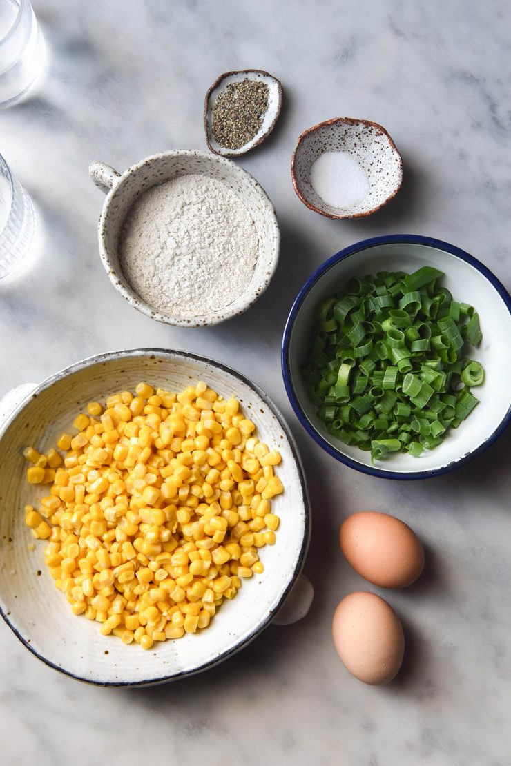 Gluten free corn fritters (low FODMAP) - George Eats