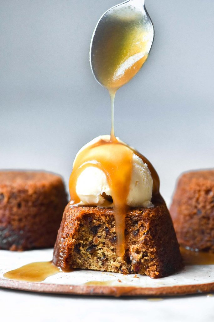 Gluten-free vegan sticky toffee pudding - George Eats