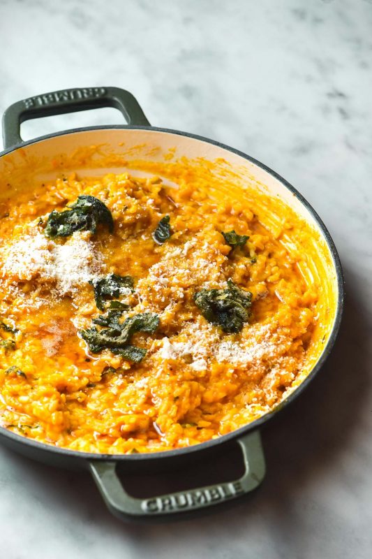 Pumpkin risotto with sage (low FODMAP) - George Eats