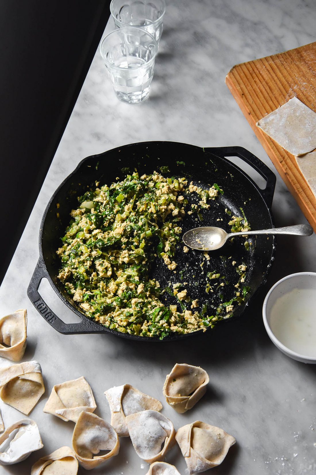 Tofu and bok choi dumpling filling (low FODMAP) - George Eats