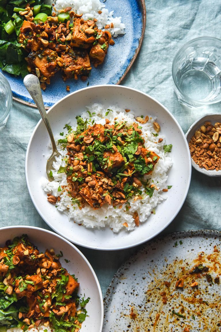 Low FODMAP peanut tofu (vegan) - George Eats