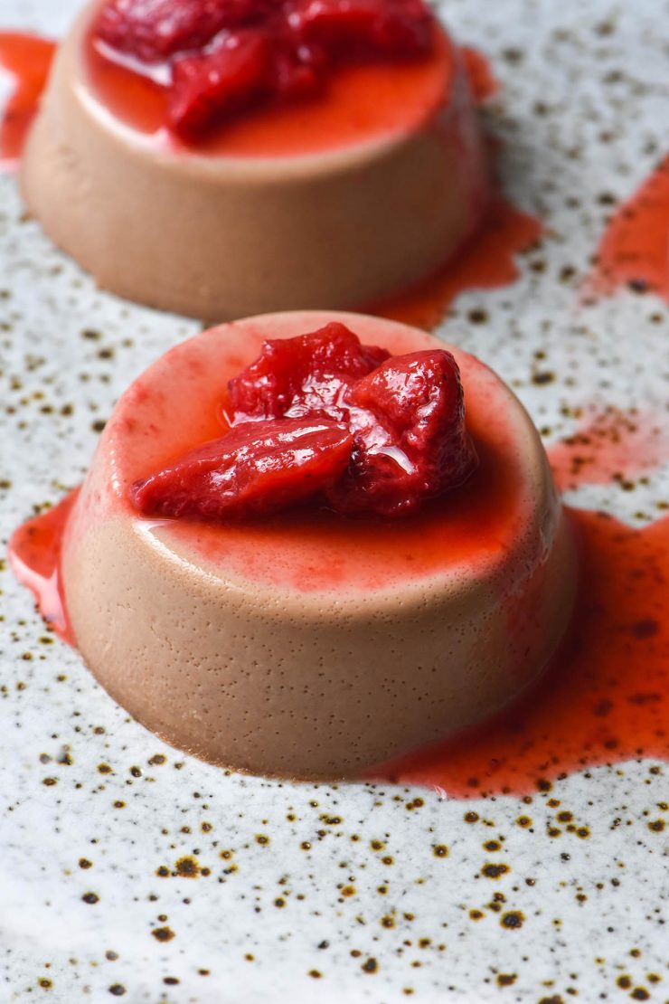 Chocolate panna cotta with agar agar - George Eats