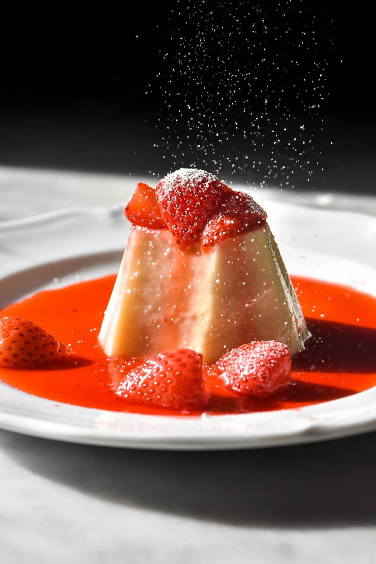 White chocolate panna cotta with agar agar - George Eats