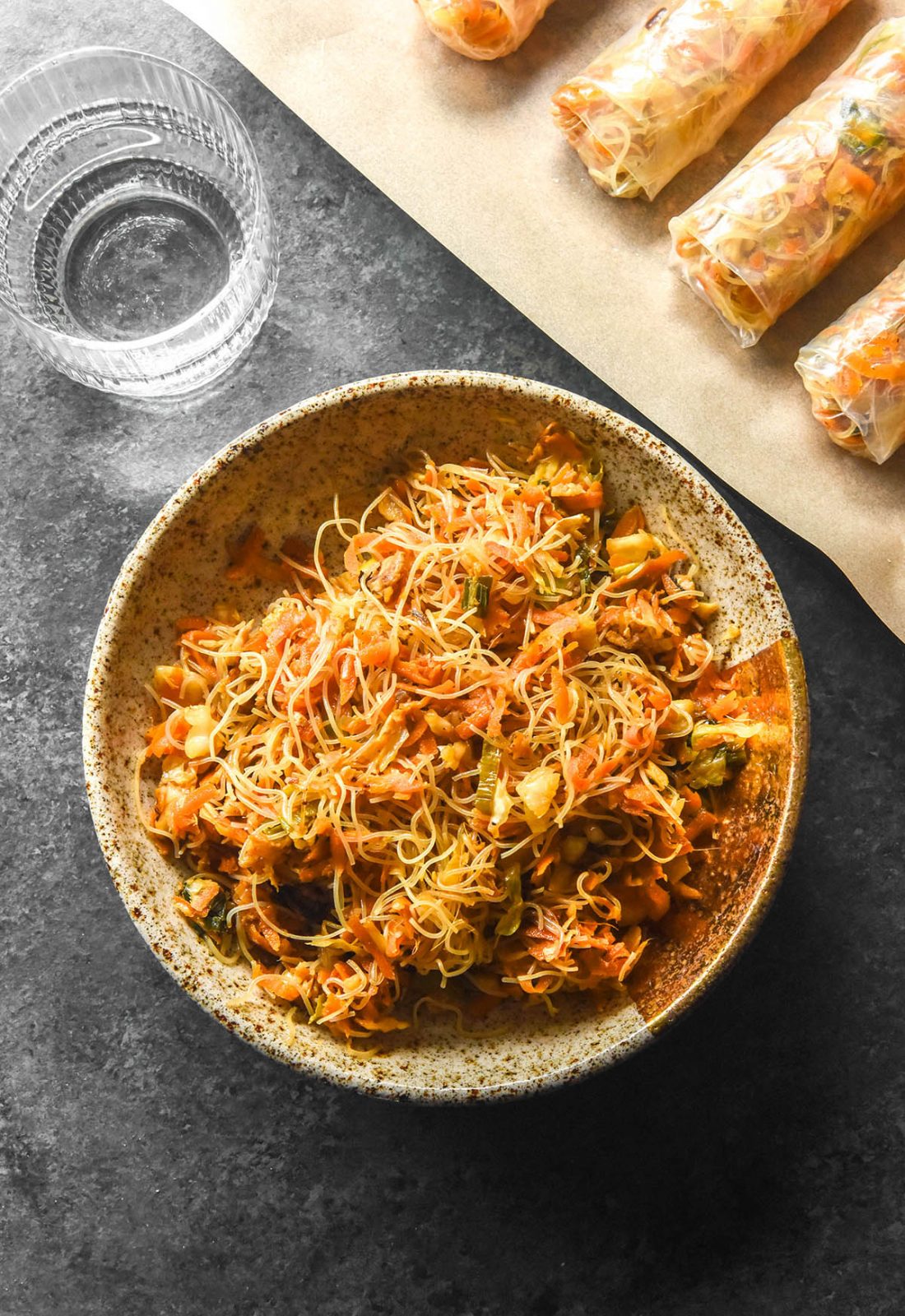 Low FODMAP spring roll filling (vegan) - George Eats